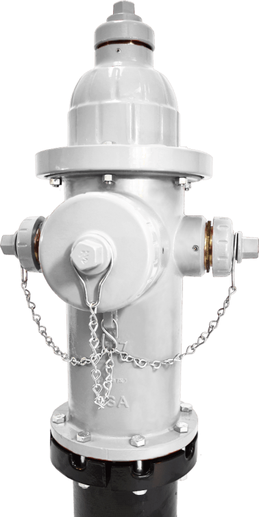 M&H #129 FH 3-WAY 3' BURY 6" MJ 5 1/4" OL NST "WHITE"