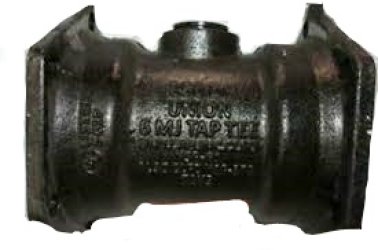 DI MJ TAPPED TEE 8" X 2" IP