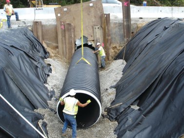 ADS N12 DUAL WALL HDPE PIPE STIB 60" X 20' ASTM "BLACK"