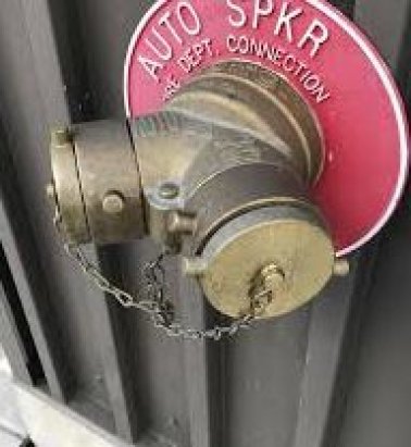 SIDEWALK SIAMESE COMPLETE 4" X 2 1/2" X 2 1/2" "ROUGH BRASS" (PLATE ...