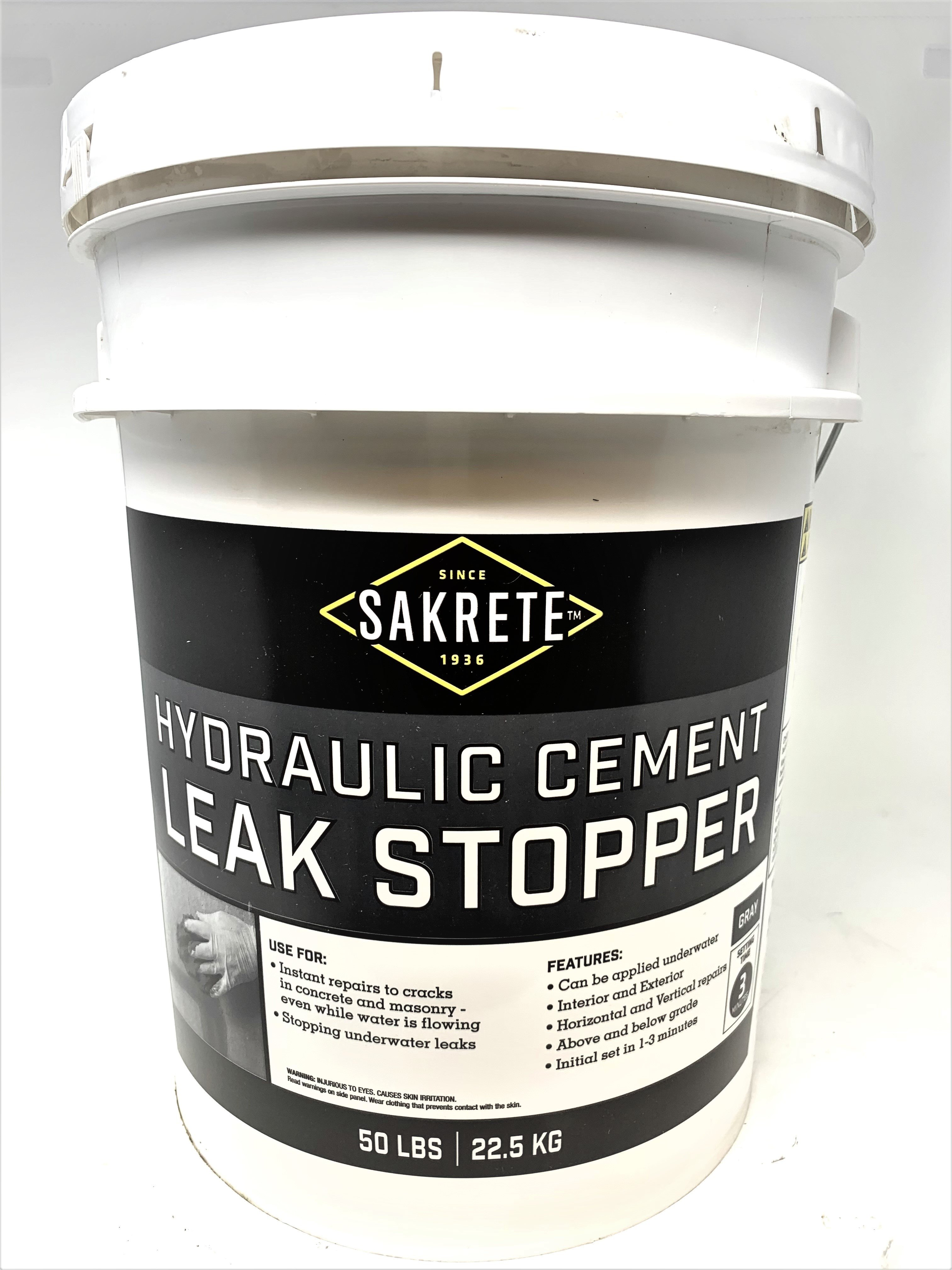 PRECO PLUG CEMENT 50# YELLOW BUCKET SETS IN 3-5 MINUTES